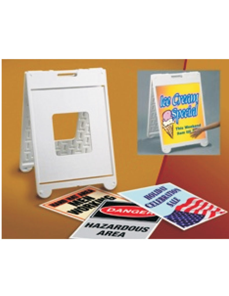 A-SSF2 22″ x 28″ White Plastic Simpo Sign II – Lynch Sign