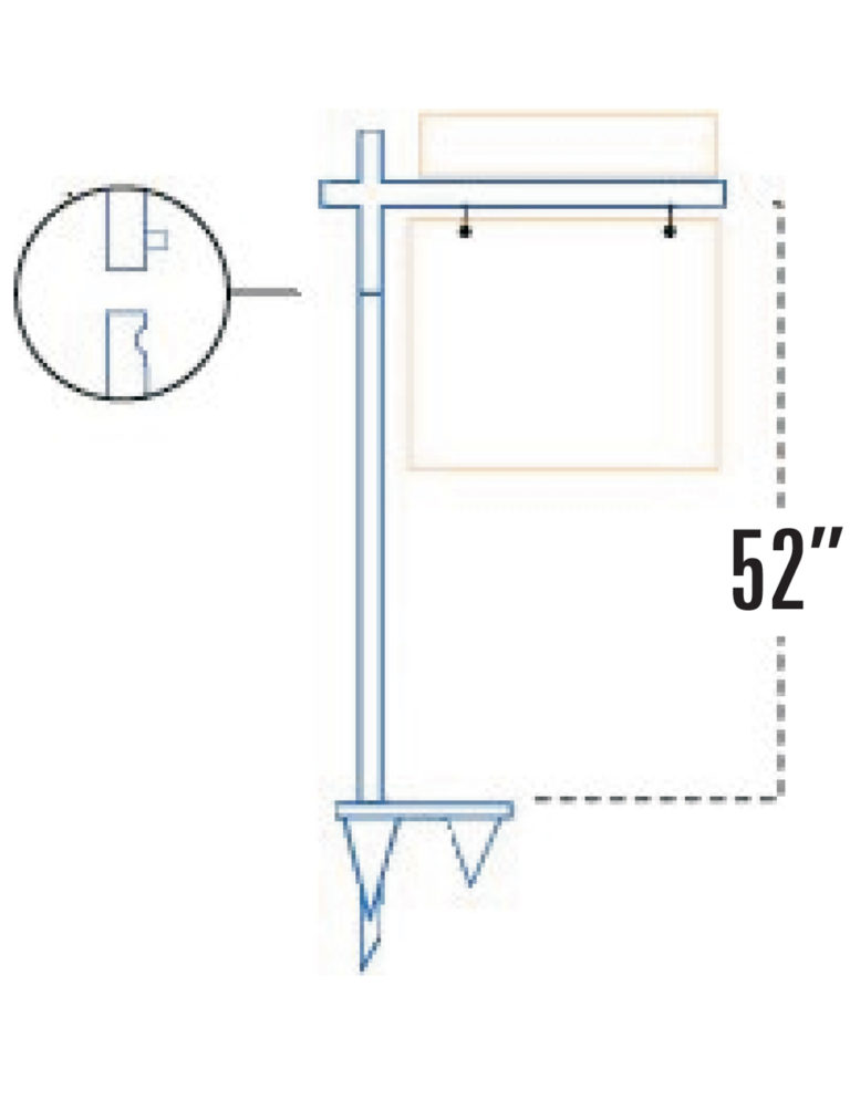 A-CLP01L Yard Sign Post 64″ Colonial Style – Lynch Sign