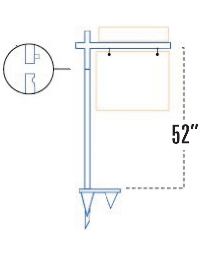 A-CLP01L Yard Sign Post 64″ Colonial Style – Lynch Sign
